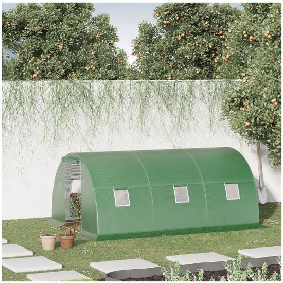 Zaza Home FOL -kas toegankelijke poly -tunnel 4,5 x 3 m kas met 6 ...