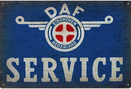 Metalen wandbord DAF Service - 20 x 30 cm | bol