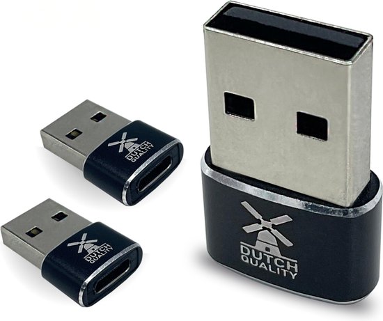 Dutch Quality® USB-A naar USB-C Adapter (3-pack) - Universele Converter ...