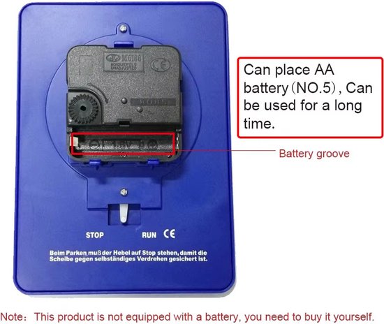 Grappige parkeerschijf klok - Staand of Liggend - Batterij - Prank ...