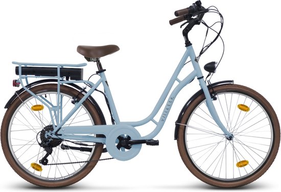 Villette Vintage retro elektrische fiets blauw | bol
