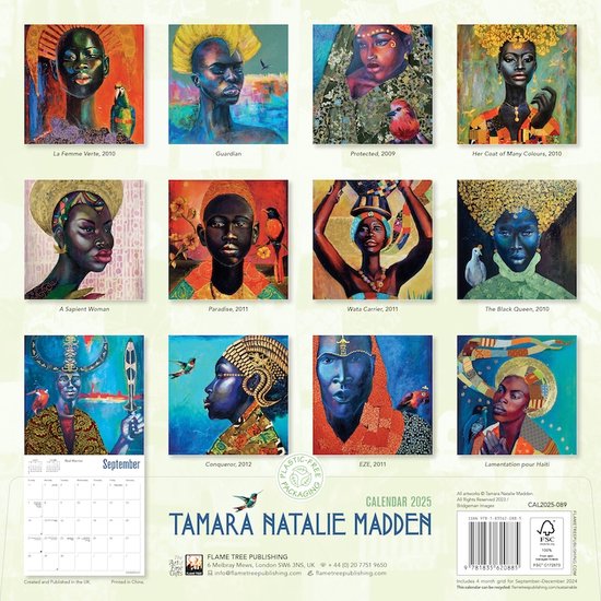 Tamara Natalie Madden Wall Calendar 2025 (Art Calendar) | bol