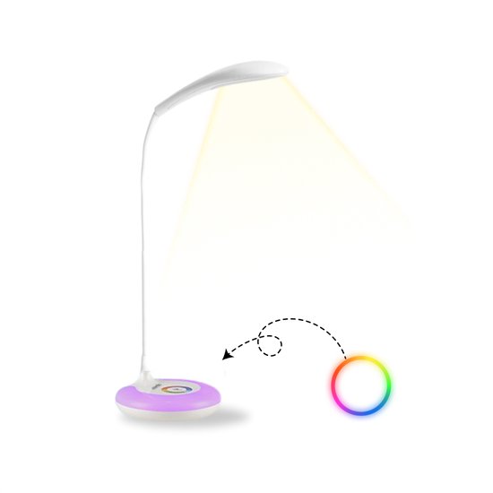 Verstelbare LED Bureaulamp - RGB Kleuren - Dimbaar & Verstelbaar ...