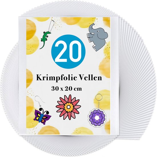 20 Stuks A4 Krimpfolie Vellen - Vel 30 x 20 cm - 0.3mm - Krimpie Dinkie ...