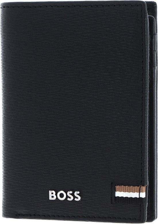 HUGO BOSS Leren Kaarthoes Iconic Trifold Card Case Black Zwart | bol