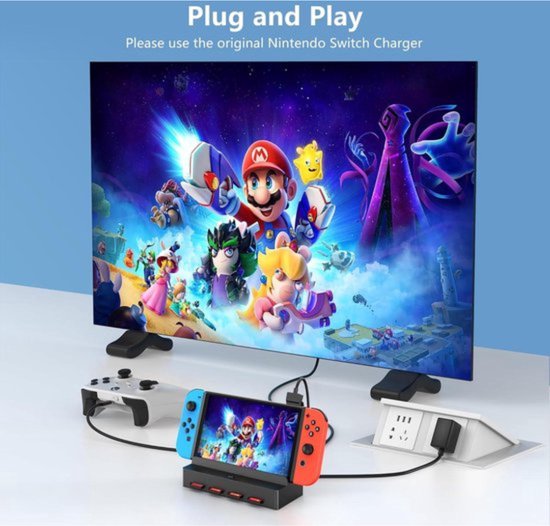 Switch Dock for Nintendo Switch TV Adapter - 7 in 1 HDMI 4 Game Card ...