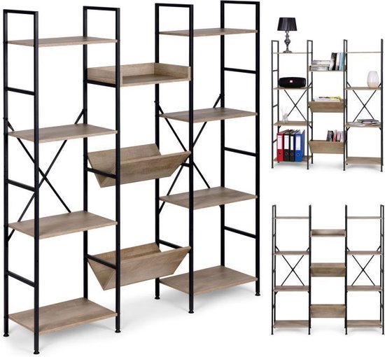 Staand Metalen Rek met 11 Planken, Modern Design | bol