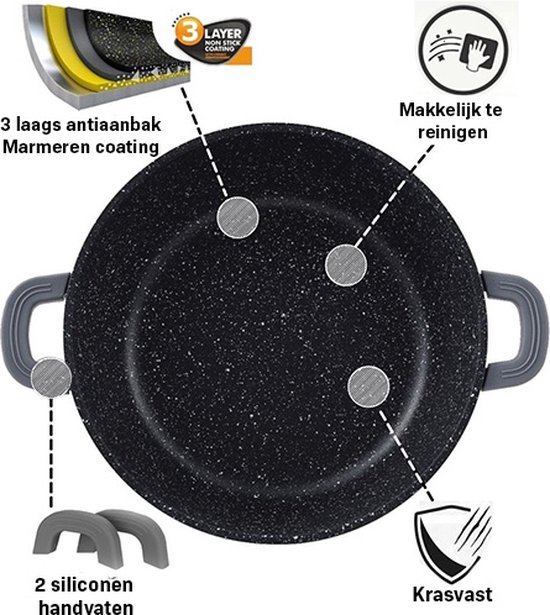 Babij Cooking 32cm Lage Kookpot / Braadpan - CF-SC32 | bol