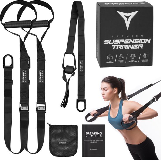 Breaking Limits TRX Suspension Trainer Pro – TRX Trainer – TRX Fitness Band –... | bol