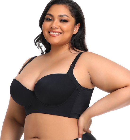 Corrigerende Push up BH dames met Beugel - 70D (34D) - Zwart - Comfortabele BH -... | bol