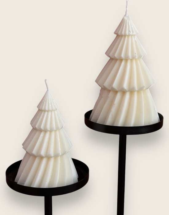 Kerstboom Kaars - Set van 2 - Kaarsen - Kerst - Cadeau - Kerstbomen - Kerstdecoratie -... | bol