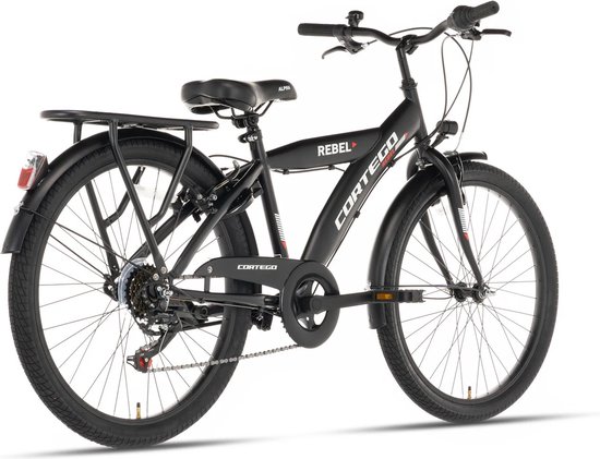 Cortego Rebel Jongensfiets 22 inch - Zwart - 7 Versnellingen ...
