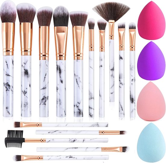 Make-upkwastenset 15 Stuks - Professioneel Met Make-upspons Voor ...