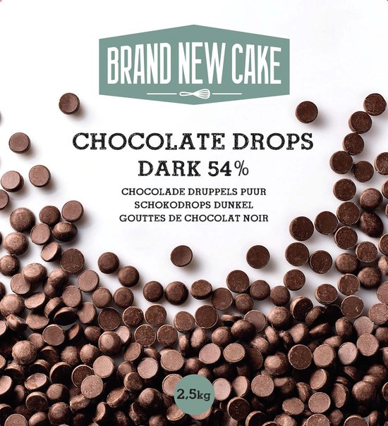 BrandNewCake Chocolade Druppels Puur (54%) 2,5kg | bol