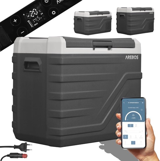 Mobiele Compressorkoelbox 43L met Smart Bediening, USB-Aansluiting en ...
