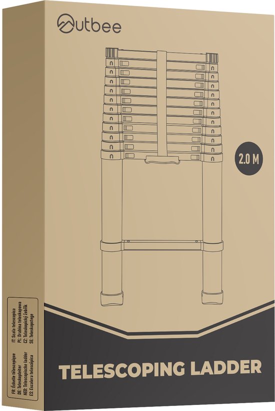Telescopische ladder - Vouwladder - 2 Meter - Aliminium | bol