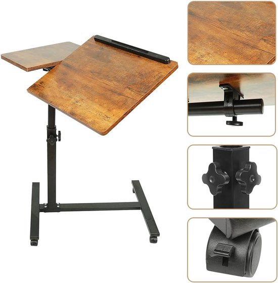 roltafel, computertafel, werkplek, rolbank, laptopbank, inklapbaar, met ...