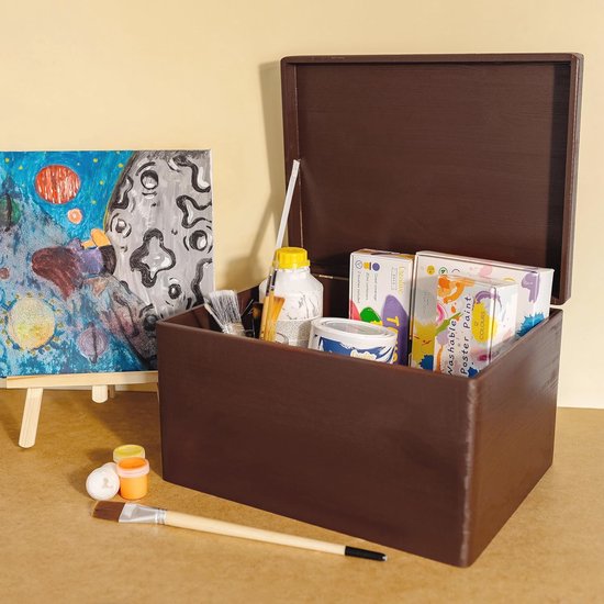 Grote Houten Opbergdoos 40 x 30 x 24 cm | Perfect voor Documenten ...
