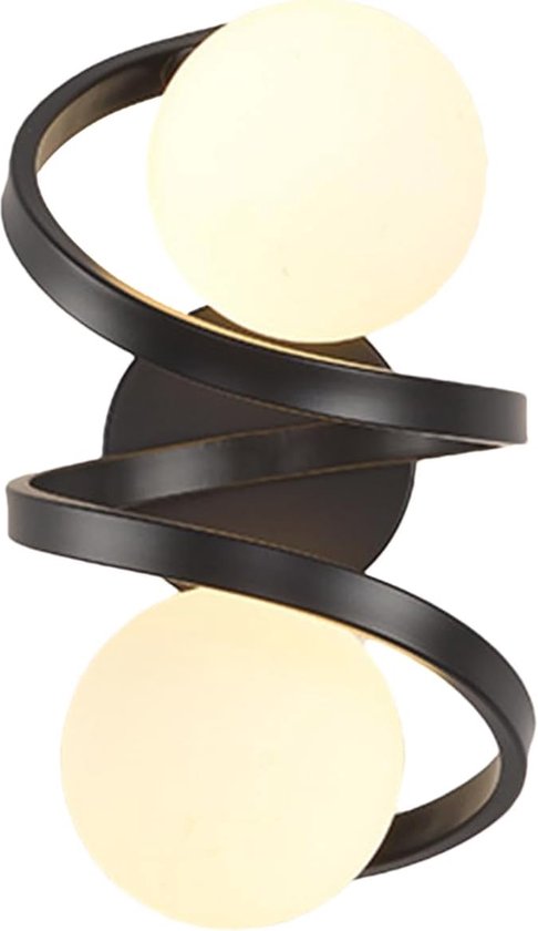 Moderne LED Wandlamp met Glazen Bol voor Vintage Interieur | bol