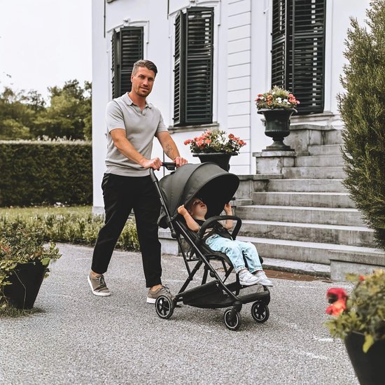 Deryan Easy Luxe Buggy - Lichtgewicht - Compact - Inklapbaar - Taupe | bol
