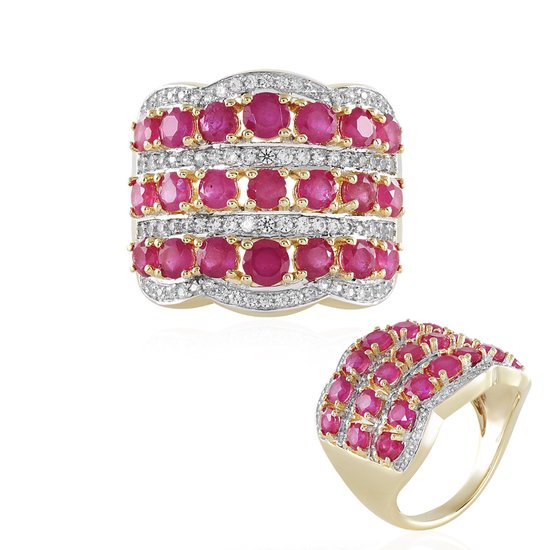 Zilveren ring met Madagaskar Robijnen | bol