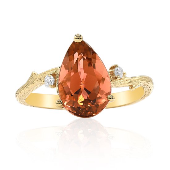 Gouden ring met een Congo Neon Toermalijn (Smithsonian) | bol