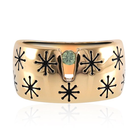 Cavill Berlin - Zilveren Ring - Groene Saffier - 925 Sterling Zilver ...