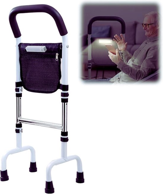 Verstelbare Stahulp Voor Senioren – Opstahulp Met Bewegingslicht En Belastbaarheid Tot... | bol