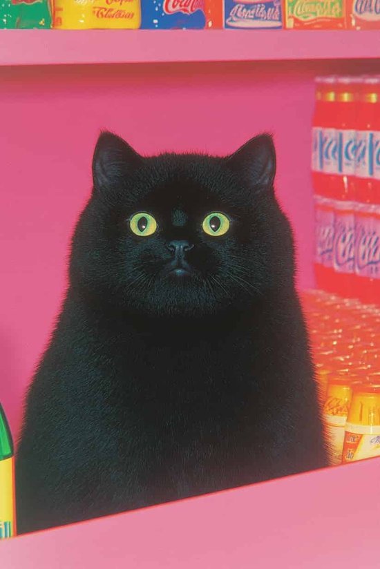 Zwarte Kat Poster | Dieren Poster | Grapping Poster | Creatief Poster | Humor Poster |... | bol