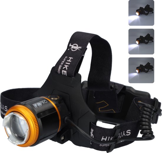 Hoofdlamp LED - Hoofdlampje - Lamp met hoofdband - Compact formaat - Verschillende... | bol