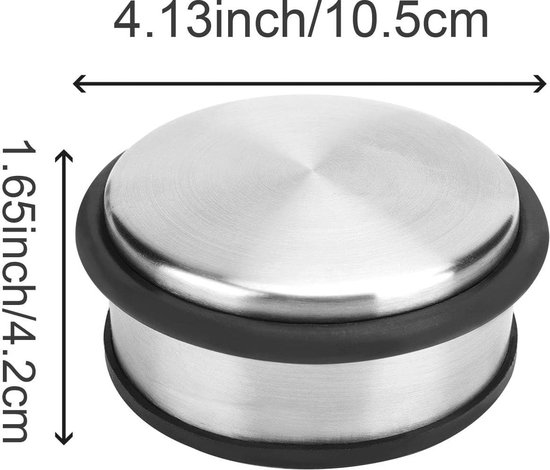 Roestvrijstalen Deurstoppers Set van 3 - Zware Antislip Deurstopper met ...