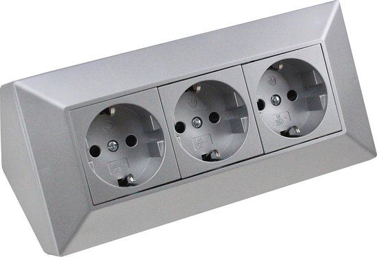 Hoek Stopcontact met 3x Schuko en USB-C Poorten voor Keuken en Kantoor ...
