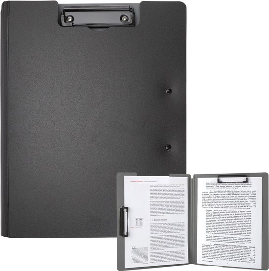 Klembord A4 met Deksel - Duurzaam Kunststof, Opvouwbaar en Waterbestendig - Perfect... | bol