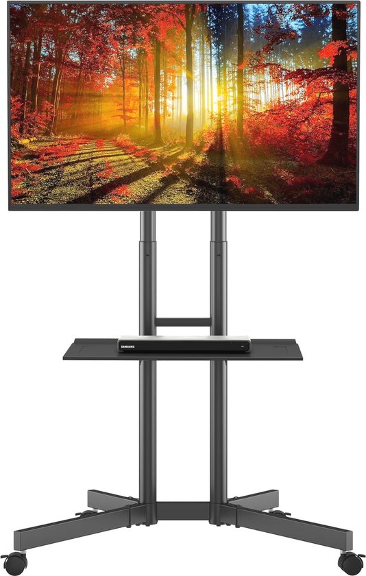 Verrijdbare TV Standaard voor 32-85 inch met Hoogte Verstelling en ...