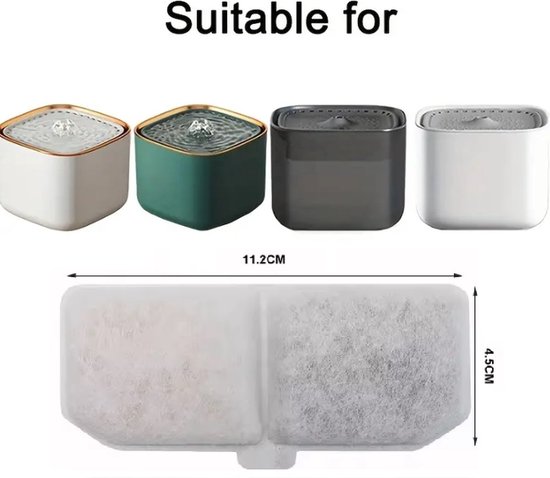 Filter 5 stuks voor drink fontein - navulling - Katten - Honden ...