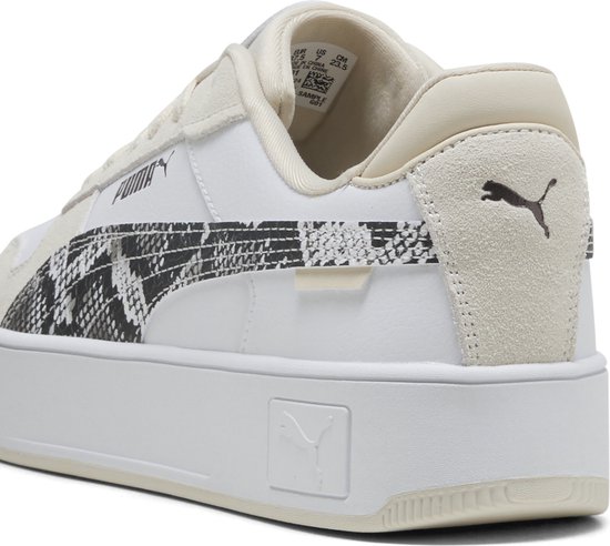PUMA Carina Street Snake Chic Dames Sneakers - PUMA White-PUMA Black ...