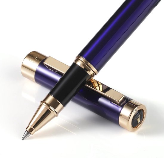 Luxe rollerball pen met 24k gouden trim - Elegante ontwerp en snijinkt ...
