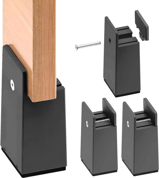 Verstelbare Meubelverhogers - 4 Stuks, 10 cm Hoog, Ideaal voor Bedden ...