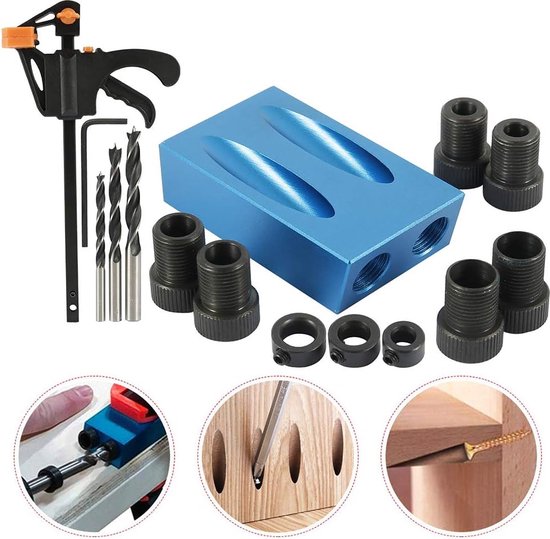 Set van 15 stuks - Pocket Boring Mal - Mini Pocket Hole Jig-kit-15 ...