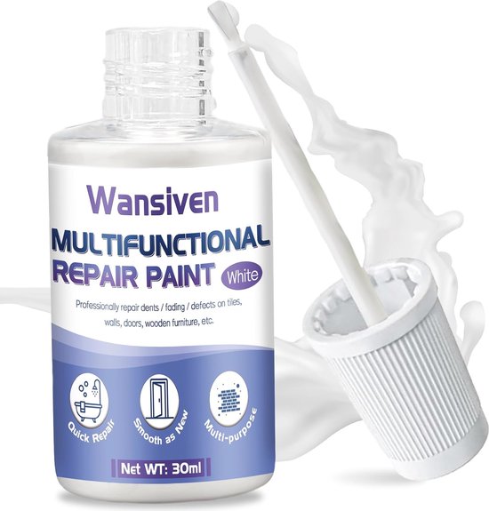 Touch up verf voor muur, semi-glanzende reparatie verf, witte verf voor ...