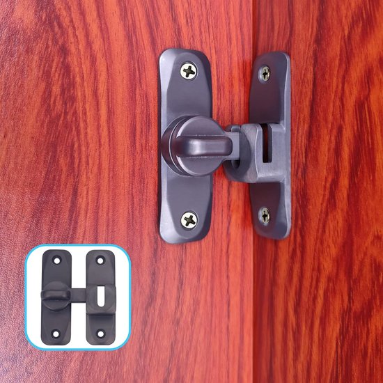 Kleine Deurgrendel voor Schuifdeuren, 90 Graden Deurgrendel voor Binnen ...