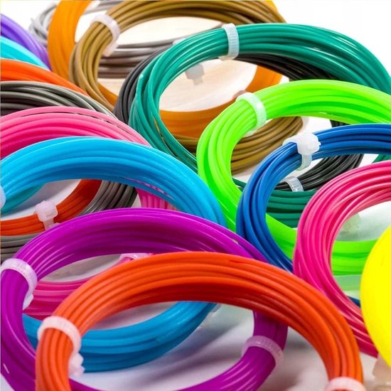 20 Different Colours 100m PLA Filament - Professional 3D Print and Pen ...