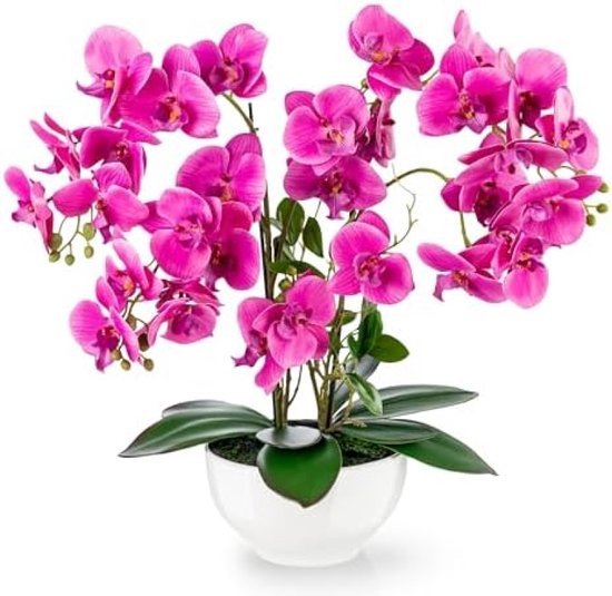 PASCH® XXL kunstbloem, orchidee, groot (56 cm) in hoogglans-keramische ...