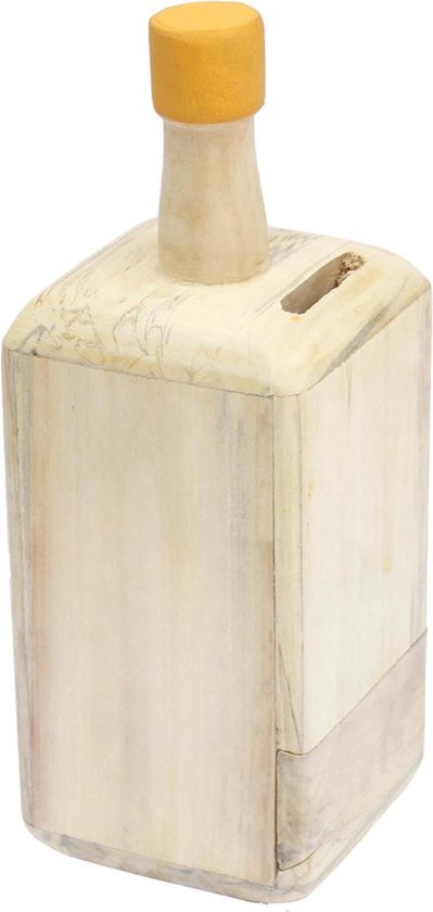 Wooden Piggy Bank Shaped as Smart Bottle - Party Funds - Party Money ...