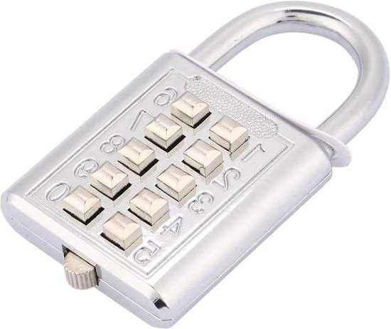 5-cijferige Drukknop Combinatie Hangslot - Zinklegering Wachtwoordslot ...