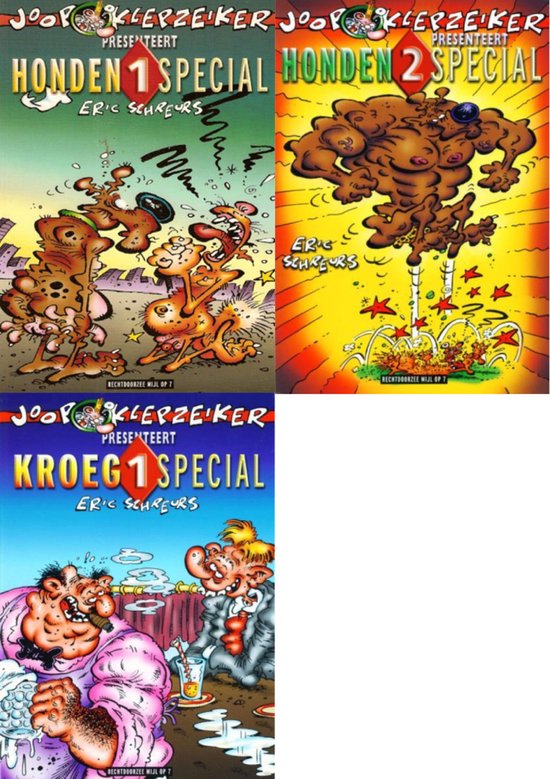 3 verschillende Joop Klepzeiker Stripboeken - Humor Strippakket ...