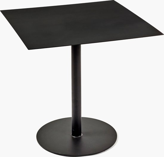 Serax Bea Mombaers bistrotafel 02 vierkant in metaal 78x78x74cm zwart | bol