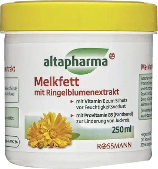Altapharma Goudsbloem Melkvet - 250 ml | Melkvet voor droge huid ...