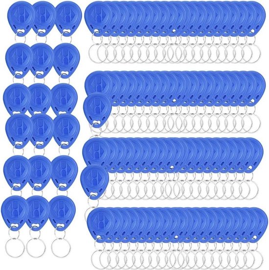 100 Stuks Waterdichte 125 Khz RFID Kaart Sleutelhanger - Kaart ...