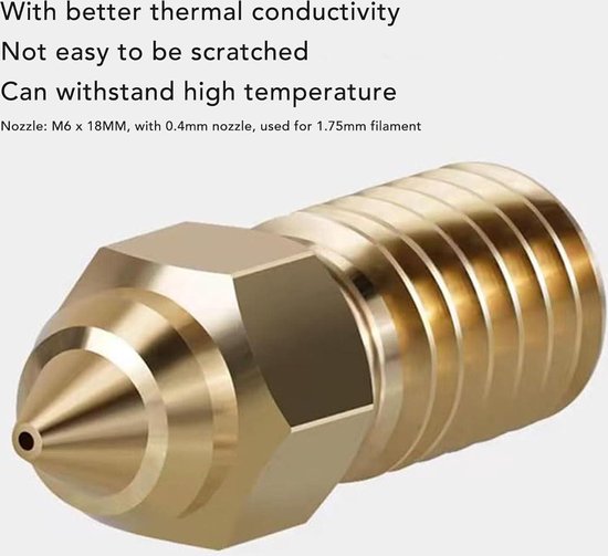 Hotend NTC 100K Bi Metal Thermistor Nozzle Throat voor 3D-printer | bol